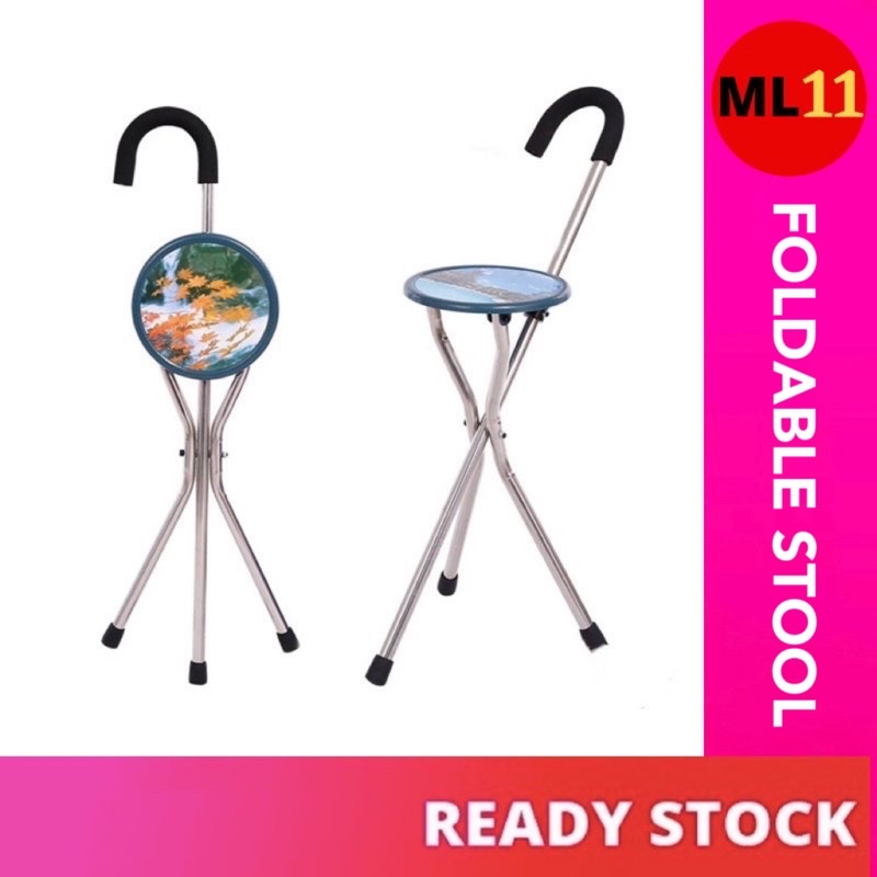 Stainless Steel Foldable Stool / Kerusi Tongkat Lipat / Kerusi Solat ...