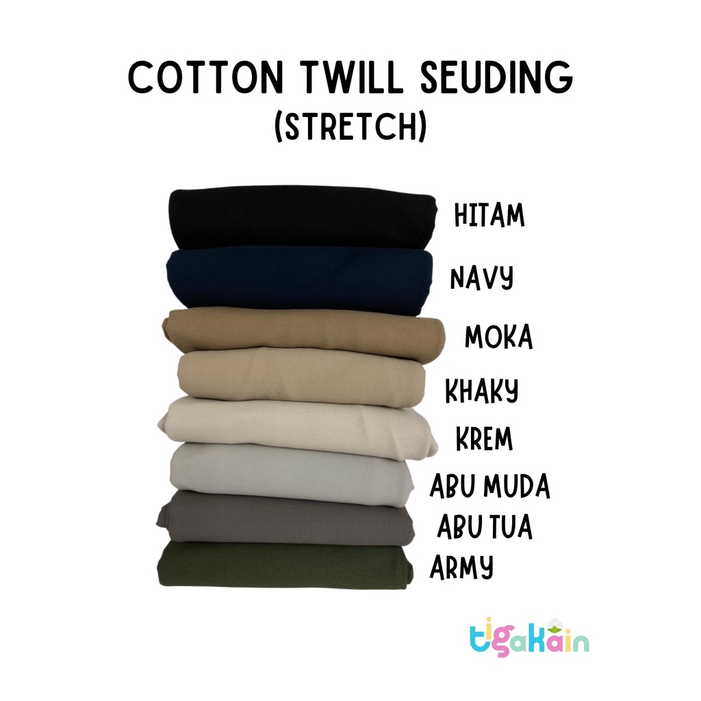KATUN 0.5 Meter Cotton Twill Stretch Sweding / Cotton Twill Stret ...