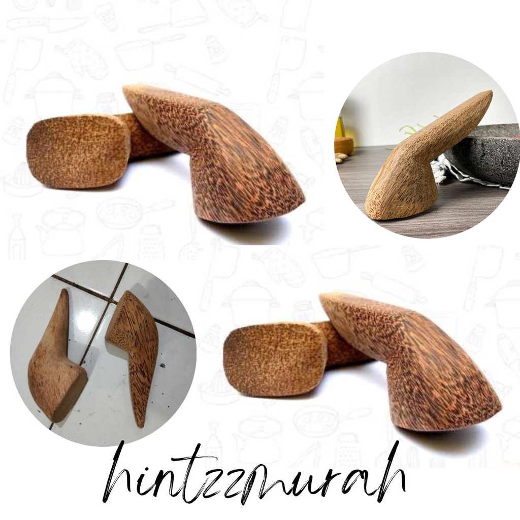 KAYU Jumbo Large Size Glugu Wood Ulek/Large Coconut Wood Mortar/Wood ...
