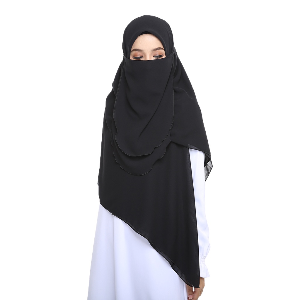 Set Bawal Purdah dan Sarung Lily Purdah - Hitam Sahaja (Bidang 50"/60 ...