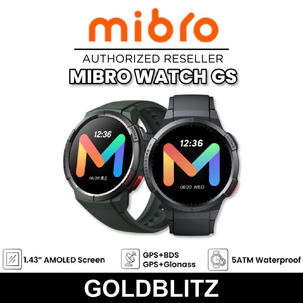 Mibro GS PPG Bio Heart Rate Sensor Smart Watch 1.43'' AMOLED Built-in ...