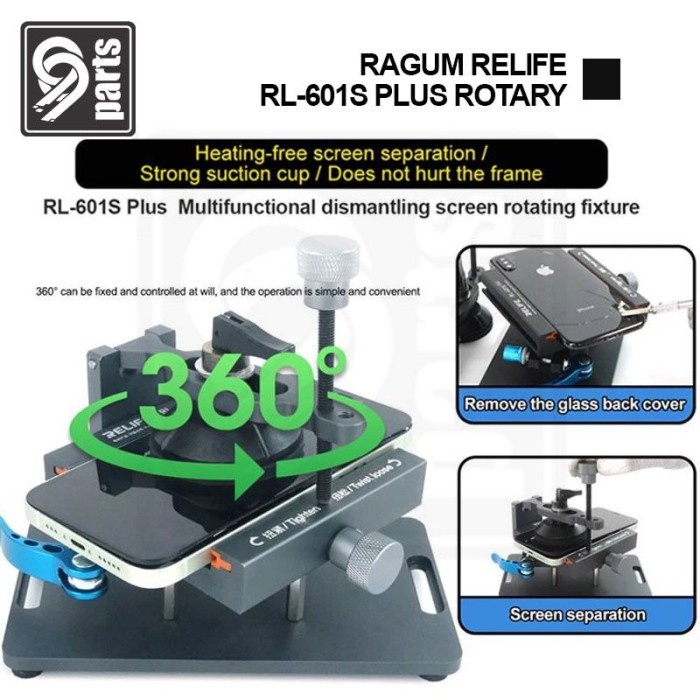 Vise Relife Rl-601S Plus 2In1 Rotary/ Vise For Glass Glass/Open Lcd ...