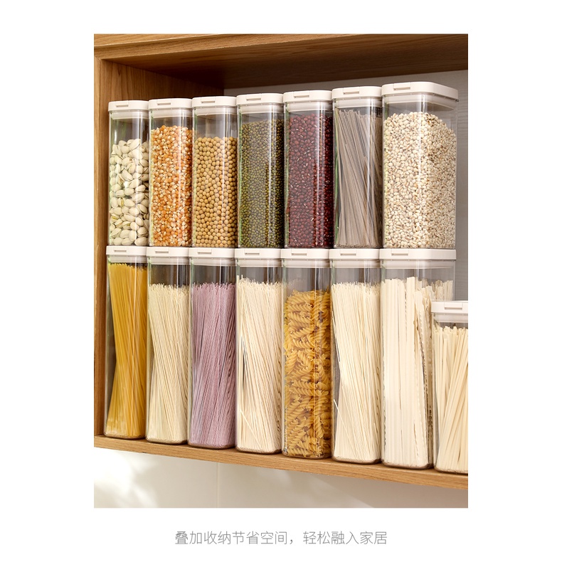 C&M Plastic Easy Snap Seal Jar Cereals Container Storage Spice ...