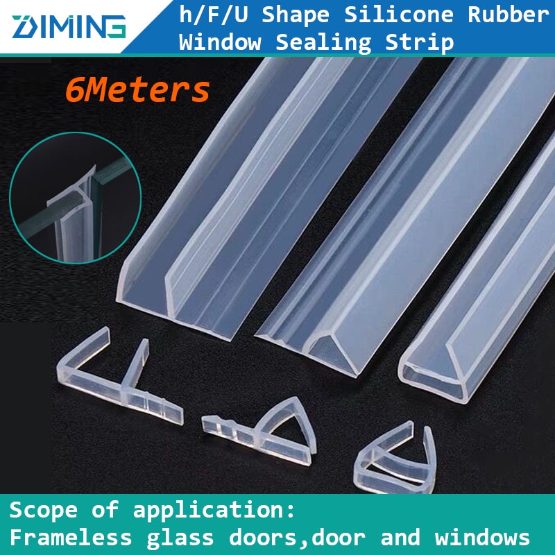 6Meters Silicone Rubber Window Sealing F/U/h Corner Shape Door Weather ...