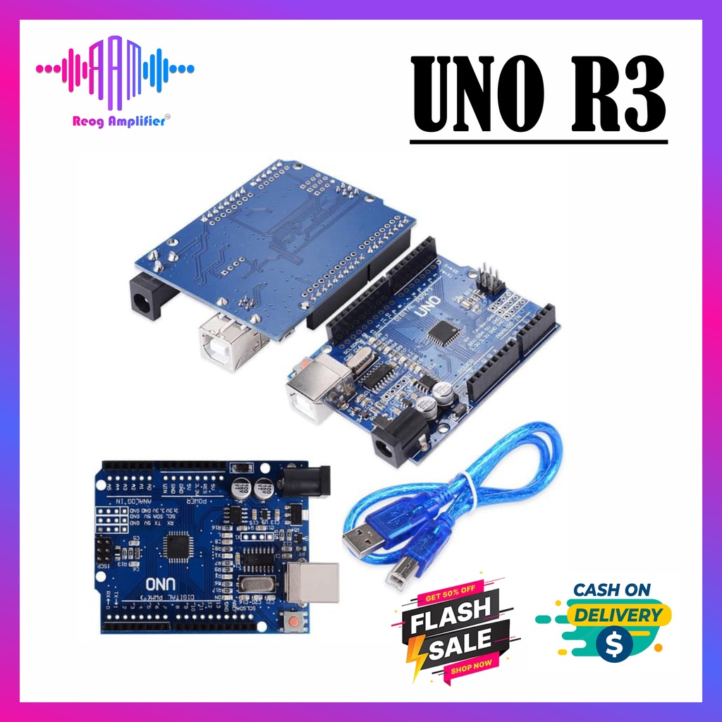 Uno R3 ATMEGA328P ATMEGA 16U2 COMPATIBLE BOARD+USB CABLE | Shopee Malaysia