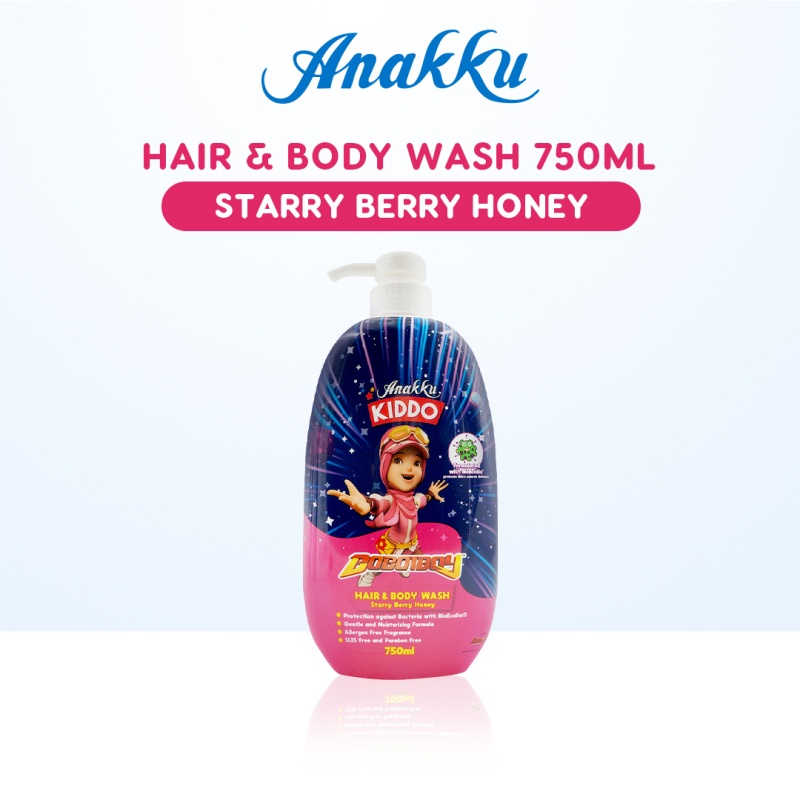 ANAKKU Kiddo Boboiboy Hair & Body Wash and Baby Powder Talcum | Sabun ...