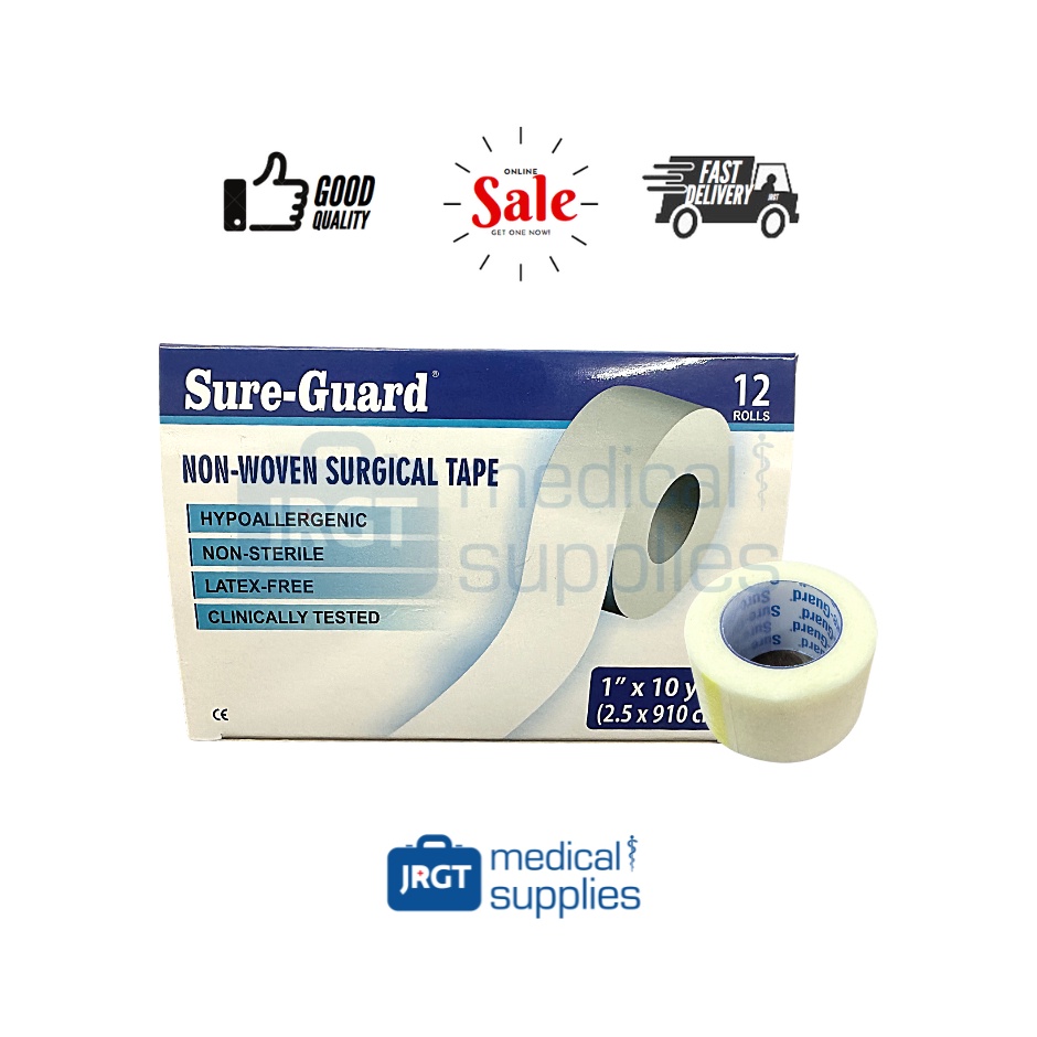 Sure-Guard Non-Woven Surgical Tape 1-Inch (1 Box - 12pcs) | Shopee Malaysia