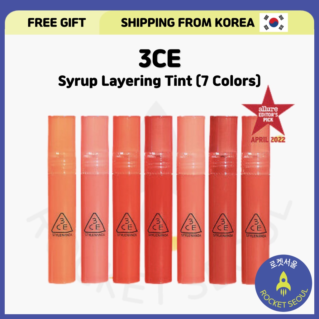 [3CE] Syrup Layering Tint (7 Colors) | Shopee Malaysia