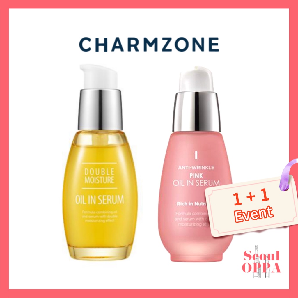 [Charmzone] 1+1 Double Moisture Oil In Serum, Anti-Wrinkle Pink Oil In ...