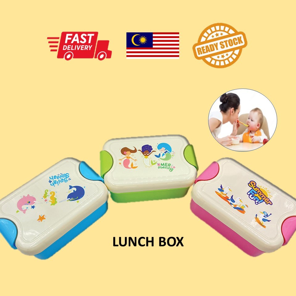 1 Compartment Small Lunch Box Cartoon Design Suitable For School Office ...