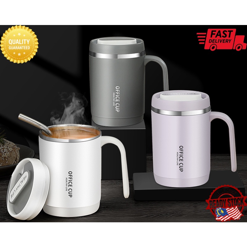 500ml 304 Stainless Steel Coffee Cup Thermos Mug With Cover Coffee With ...