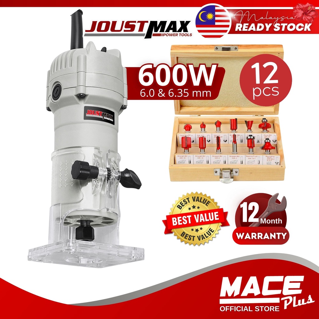 MACE JOUSTMAX JST60601 Electric Wood Trimmer Router Machine Trimmer ...