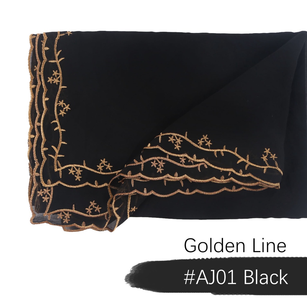 4 EDGE EMBROIDERY SHAWL SULAM CHIFFON KUNTUM // CHIFOON SHAWL SULAM ...