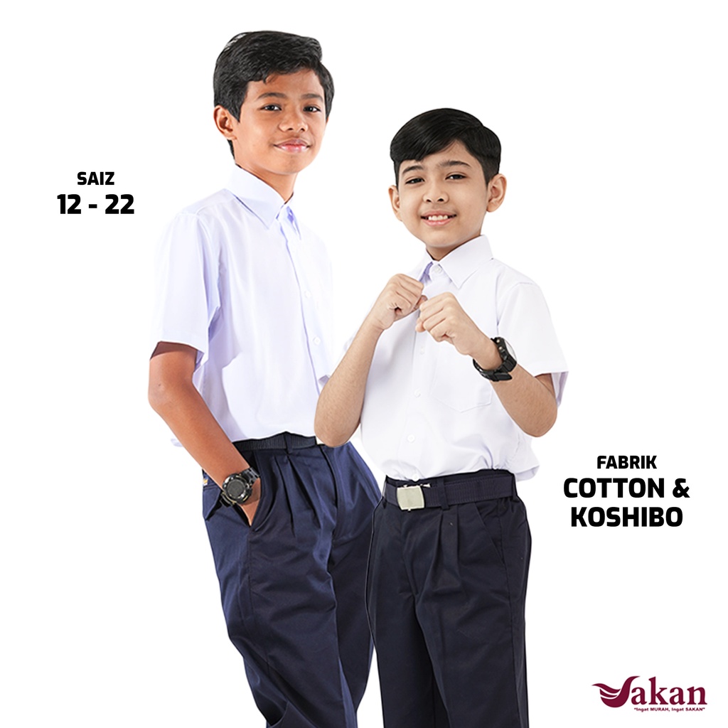 SAKAN Kemeja Sekolah Rendah Lengan Pendek / School Uniform / Kemeja ...