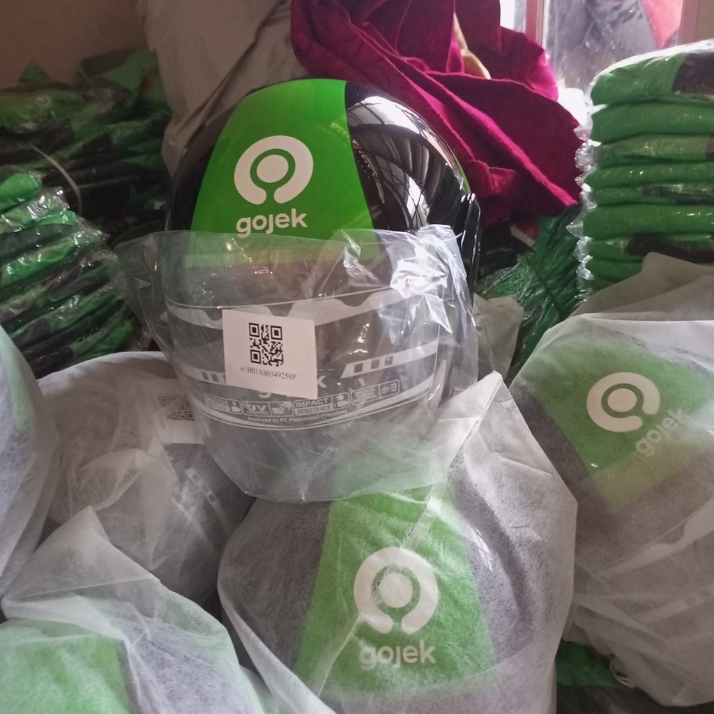 GOJEK HELMET Latest Original Logo 100% DSU Office | Shopee Malaysia