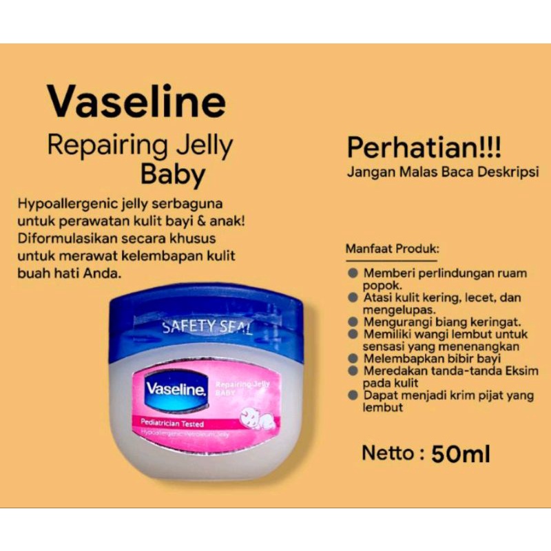 Vaseline repairing jelly baby 50gr (Treating/Preventing Diaper Rash ...