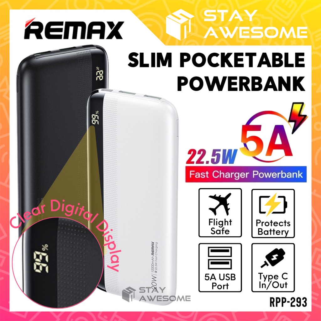 REMAX Portable Powerbank 10000mAh Powerbank Flight Safe Powerbank Fast ...