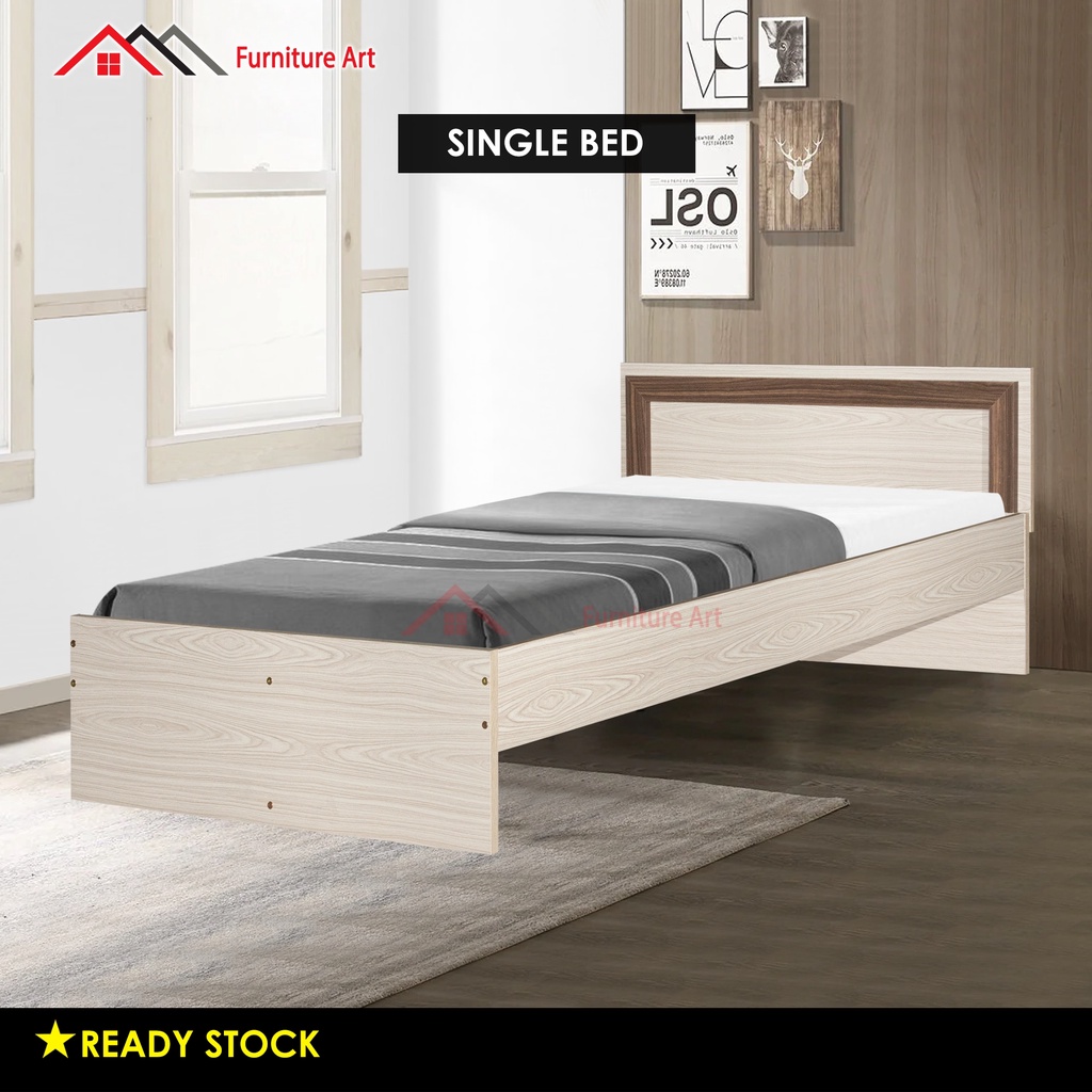 Furniture Art Single Bed Frame/Katil Single/Single Bed/ Katil Budak/Bed ...