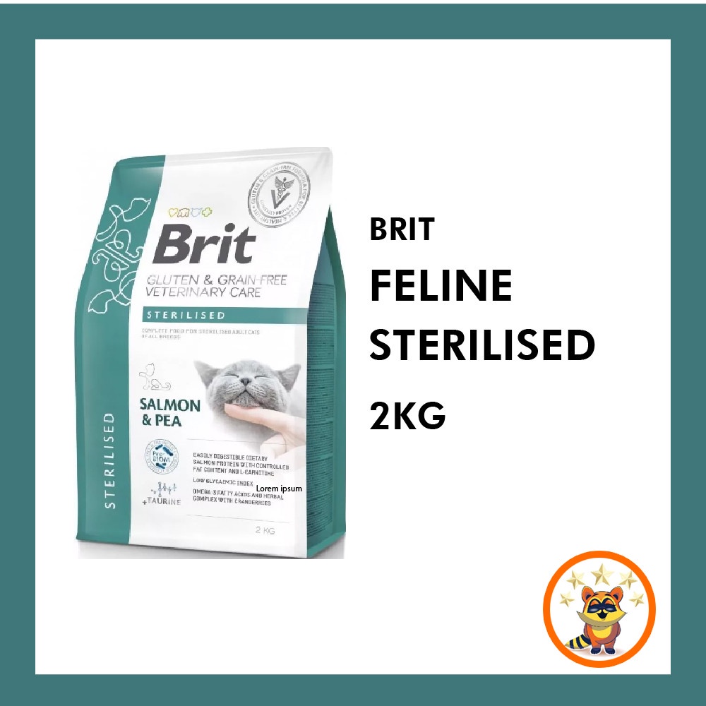 Brit Grain Free Vet Diet Feline Sterilised Cat Dry Food 2kg | Shopee ...