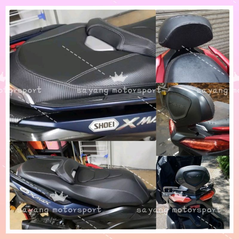 YMH XMAX RACING SEAT DESIGN FOR XMAX & BACK REST X-MAX LUGGAGE RACK BAR ...