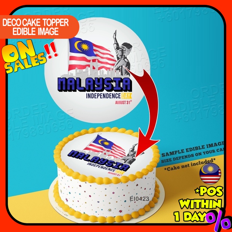 Printing EI Hari Merdeka 6 Edible Image Print Cake Photo Icing Paper ...