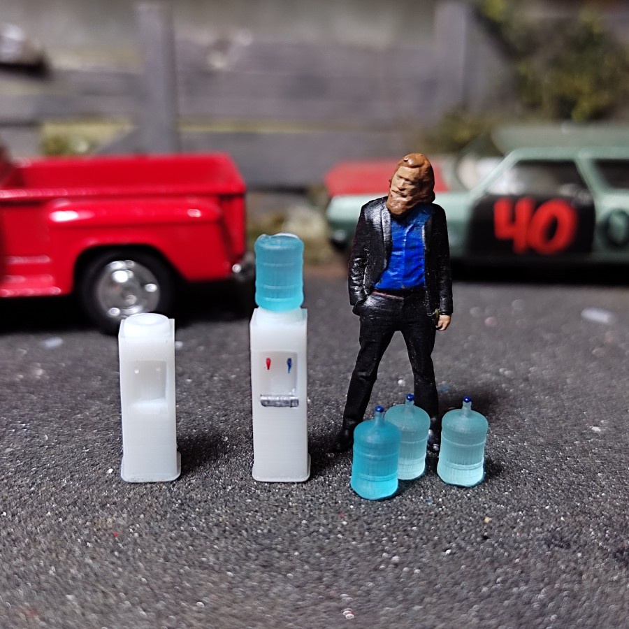 Diorama Accessories Aqua Gallon Mineral Water Dispenser Scale 1/64 ...