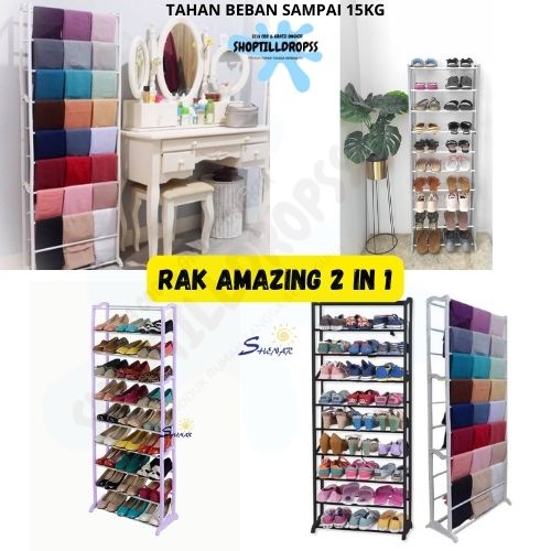 (2KG) Hijab RACK / AMAZING SHOE RACK / MUKENA HANGING RACK / SAJADAH ...