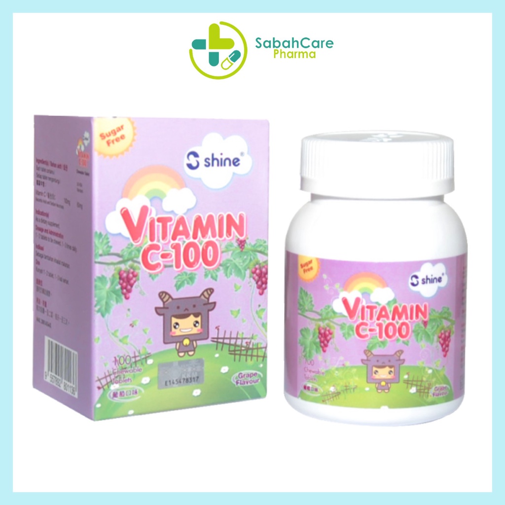 SABAHCARE YSP SHINE VITAMIN C 100MG CHEWABLE TABLET GRAPE 100'S ...