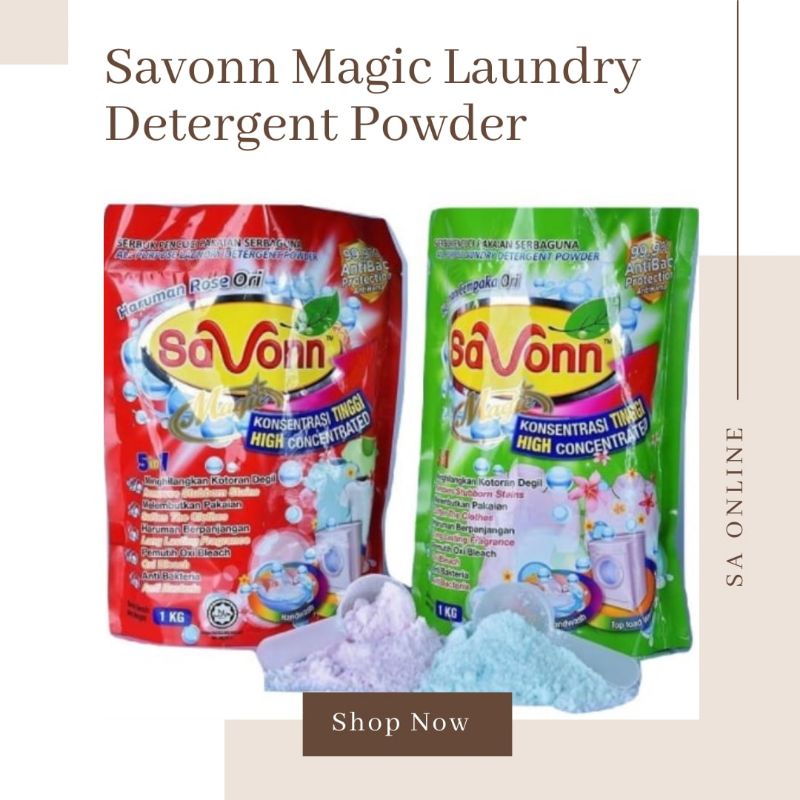 Sabun Savonn Magic 1kg Sabun Cempaka Rose Sabun Cuci Baju Detergent ...