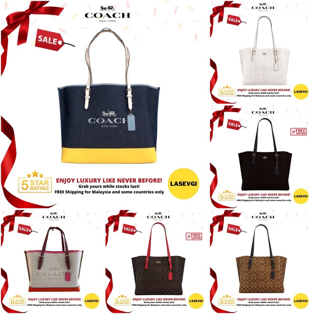 RAYA 2025 ORIGINAL COACH Mollie Large Tote Bag in Signature ...
