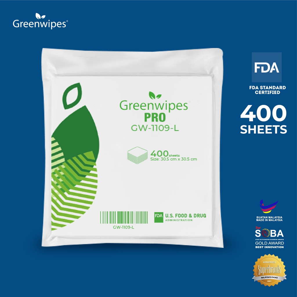 GW1109 PRO Cleanroom Wipes - Sterile, Food Safe and Contaminant Free ...