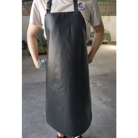 Waterproof Thick PVC Black Apron With Clip(100% Buatan Malaysia ...