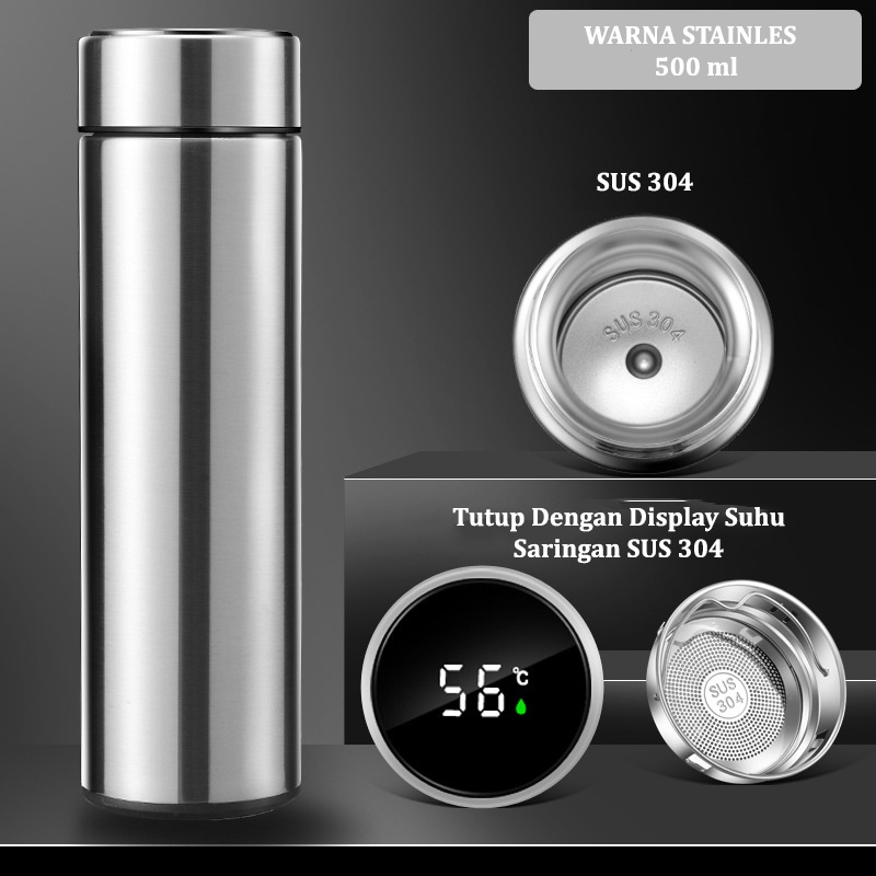 TERMOS Rubber led thermos. 500 ml rubber led tumbler. Temperature led ...