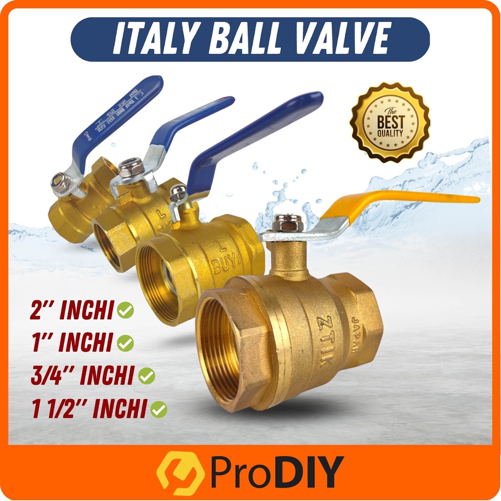 Italy Ball Valve 1 1/2 Inch , 2 Inch , 3/4 Inch , 1 Inch Injap Bola ...