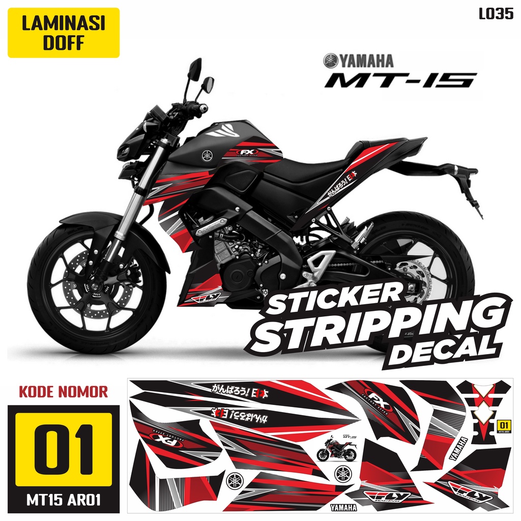 2018 Yamaha MT15 Striping Sticker DOFF AR01 Variation | Shopee Malaysia