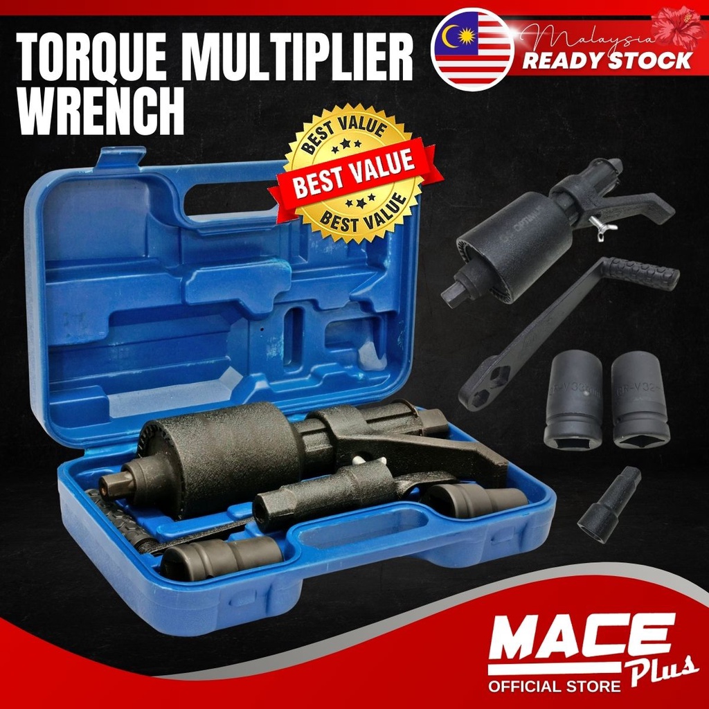 Torque Multiplier Wrench Set Lug Nut Remover Labor Saving with 2 Socket ...