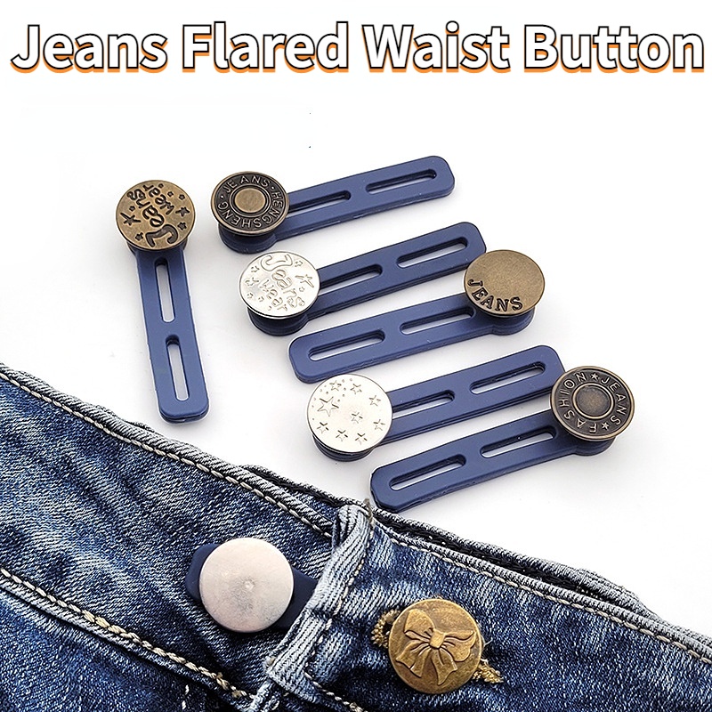 Multi-purpose Trouser Decorative Buttons Jeans Expanding Waist Buckle ...