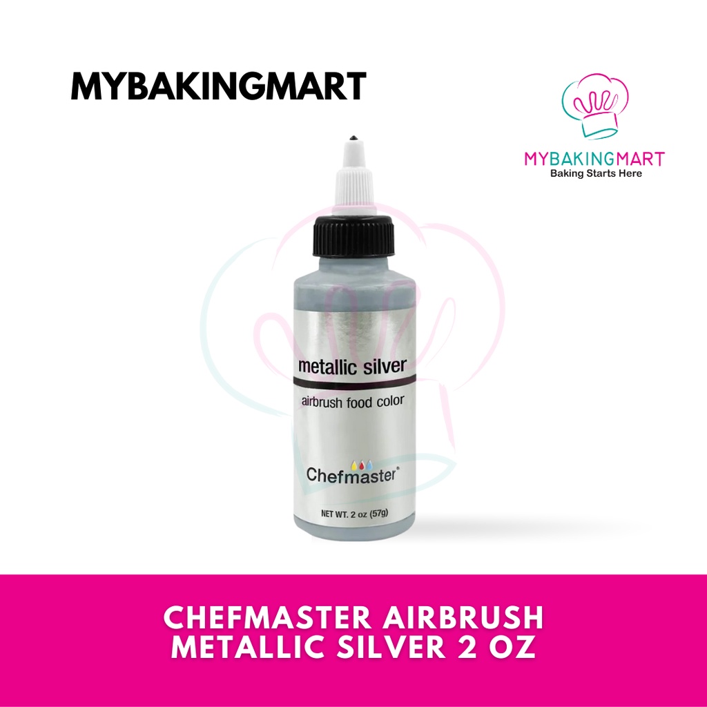 Mybakingmart | Chefmaster Airbrush Metallic Silver 2 Oz | Shopee Malaysia