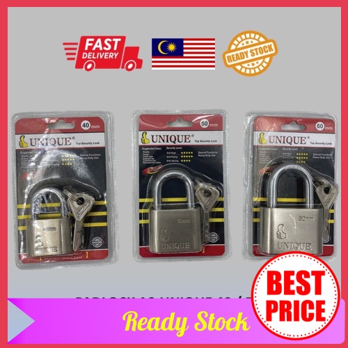 Padlock AS-Unique 40 50 60mm Metal Brass Padlock House Office Gate Lock ...