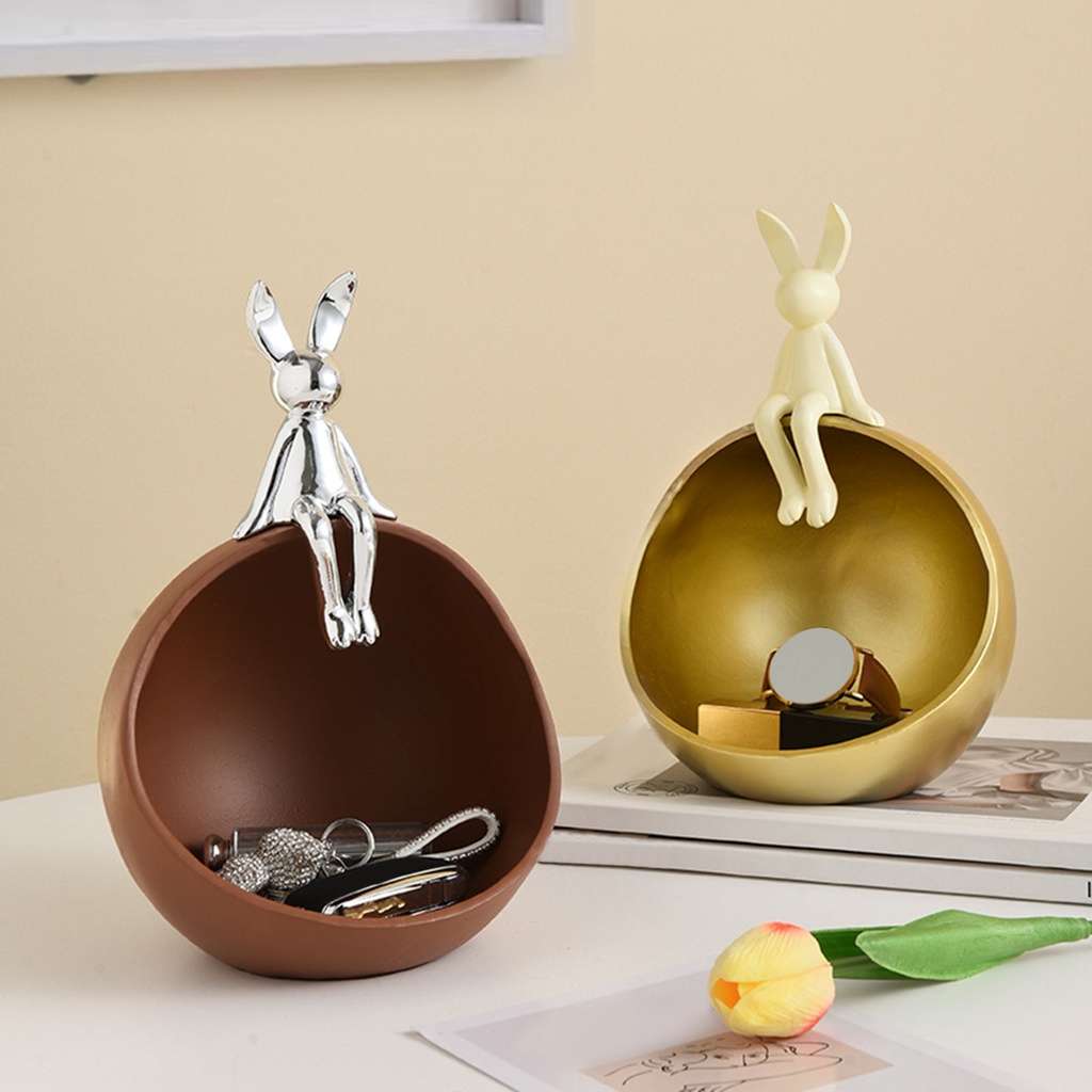 Statue Storage Tabletop Figurines Resin Sculpture Candy Dish Key Holder ...