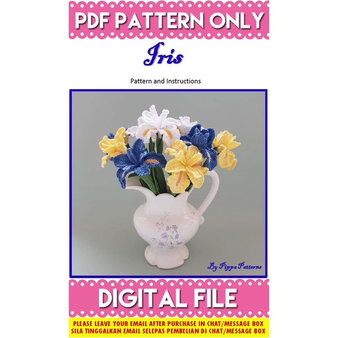 Crochet Pattern - Iris Flower Pattern PDF | Shopee Malaysia