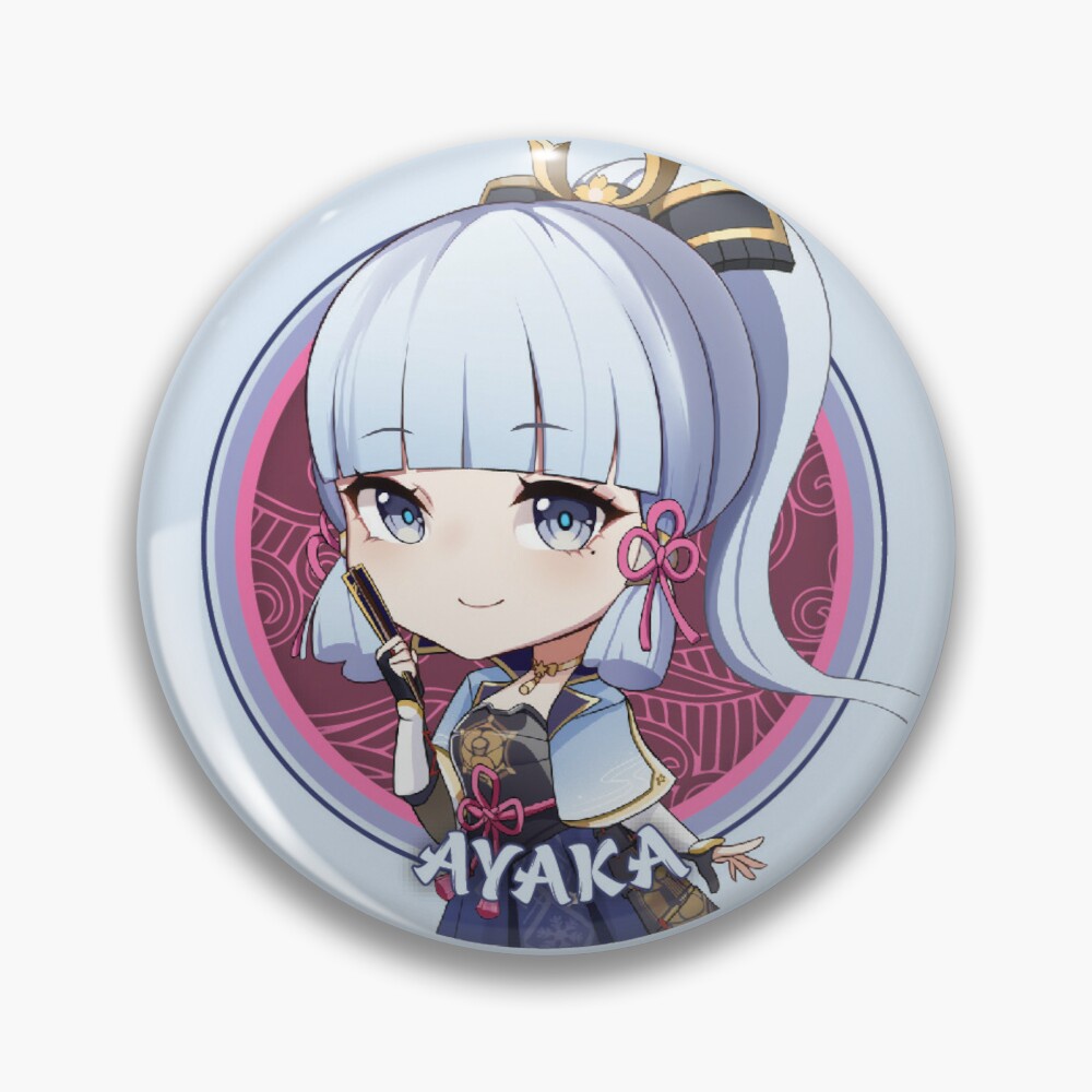 Genshin Impact Pyro & Cryo Character (Ayaka, Klee, Hu Tao, Qiqi) Chibi ...