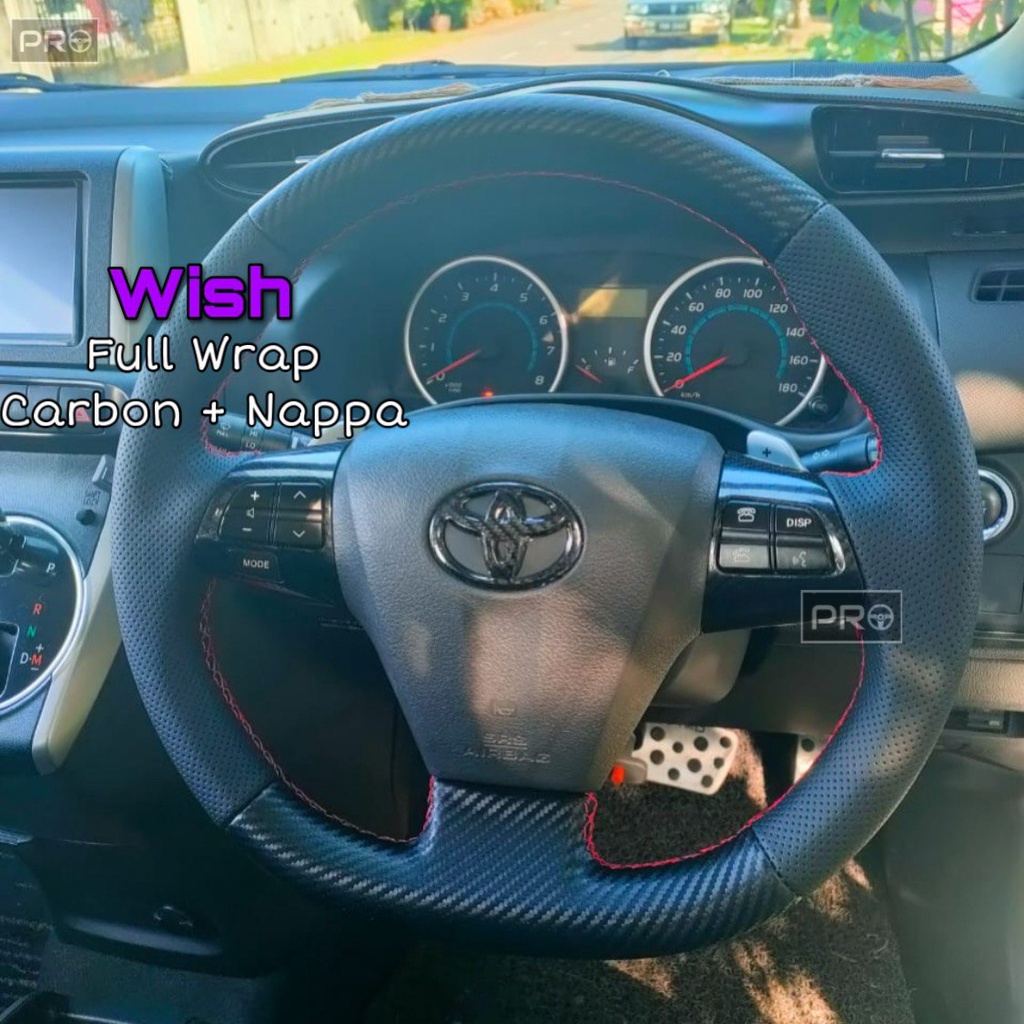 COVER SAHAJA Toyota Wish Sepet Vios Dugong Steering Cover DIY Stitch ...