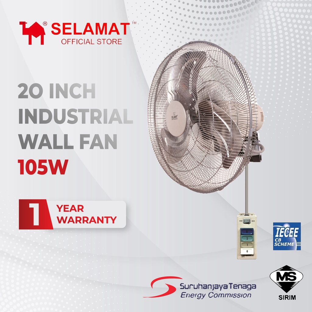 Selamat 20 inch Industrial Wall Fan (20") (MQ-220W)Kilang/Direct ...
