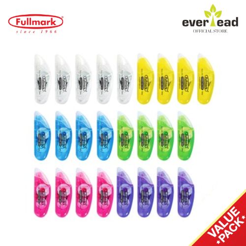 Fullmark Correction Tape - 25 pcs / 5mm X 6m each (Model B) | Shopee ...