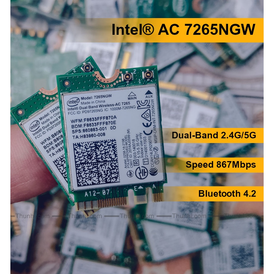 Intel 7265NGW AC 2.4G 5G WiFi AC Card, Bluetooth 4.2 ( NGFF / M.2 pin) | Shopee Malaysia