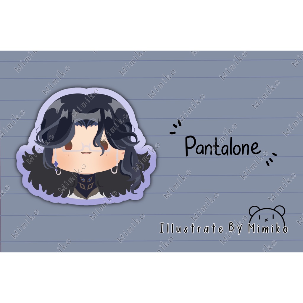 Genshin impact Sticker Fatui Harbingers Arlecchino Sandrone Pantalone ...