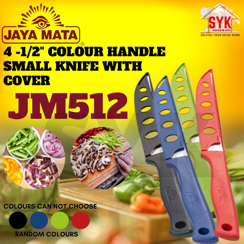 SYK Jaya Mata JM512 Colour Handle Small Knife With Cover Kitchen Cover ...