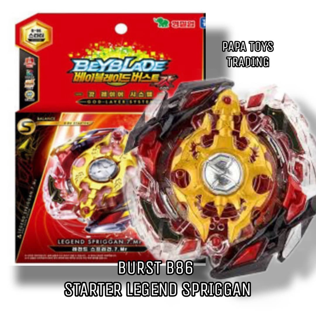 Socute Beyblade BURST B-86 Starter Legend Spriggan.7.Mr TW VER. Launcher Kids Toy Metal | Shopee ...