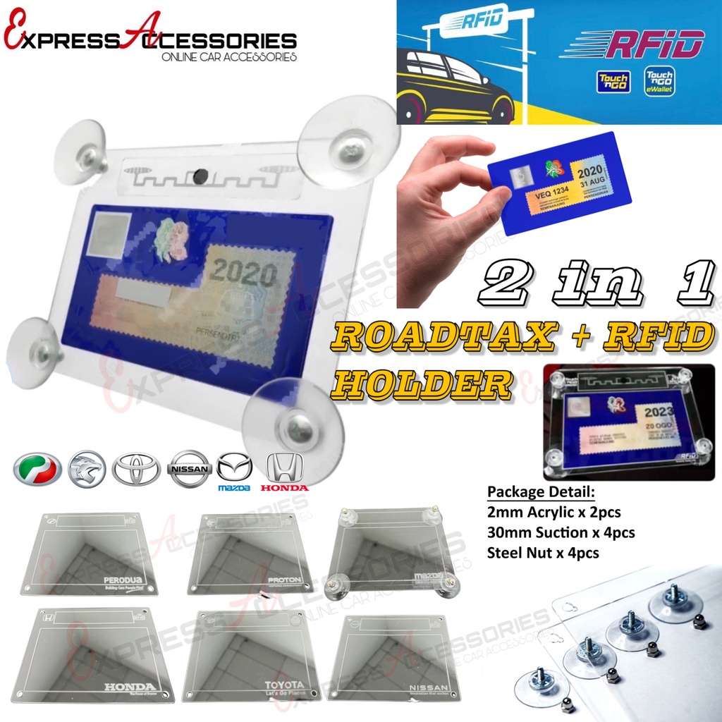 2in1 RFID with Roadtax Holder logo holder / Logo Road tax Holder Car ...